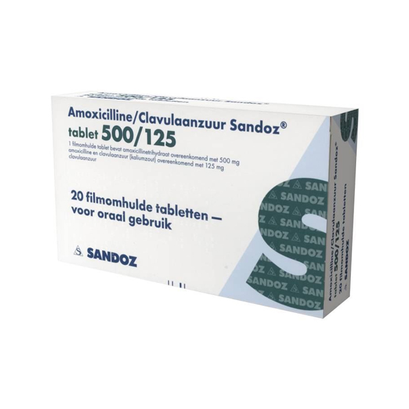 Amoxicilline Clavulaanzuur 500/125 MG - 20 Tabletten Kopen - Snel ...
